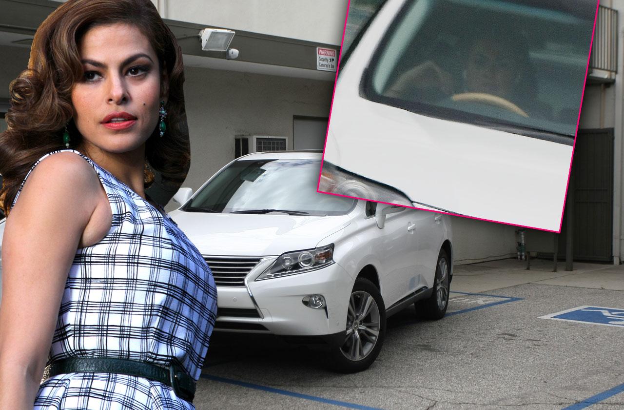 Eva Mendes Parks SUV Disabled Spot