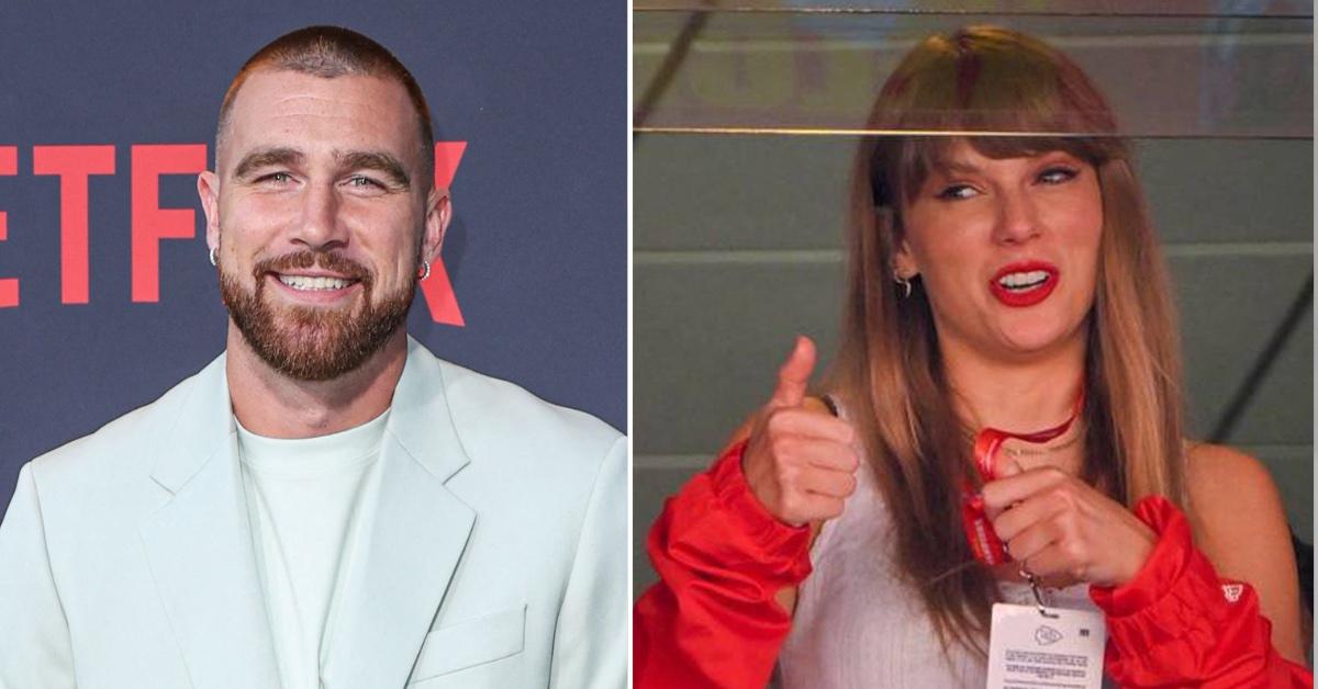Taylor Swift's NFL Beau Travis Kelce Reveals Paps Are Camping Outside ...