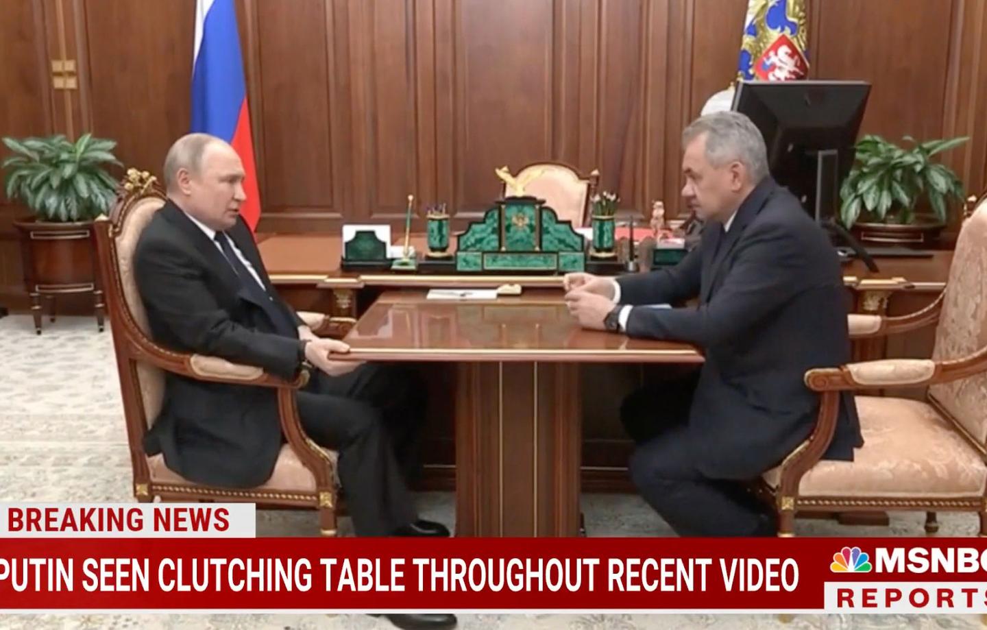 Putin Tightly Grips Table As Ailing Health Rumors Swirl