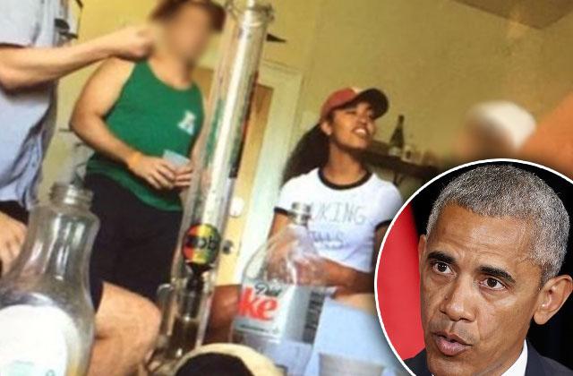 Another Scandal! 'Pot'-Smoking Malia CAUGHT Posing With Bong