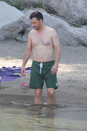 Dad Bod Alert! Jimmy Kimmel Flaunts His Beach Ready Physique On Family ...