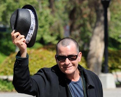 Charlie Sheen Reveals His New Look - A Shaved Head!