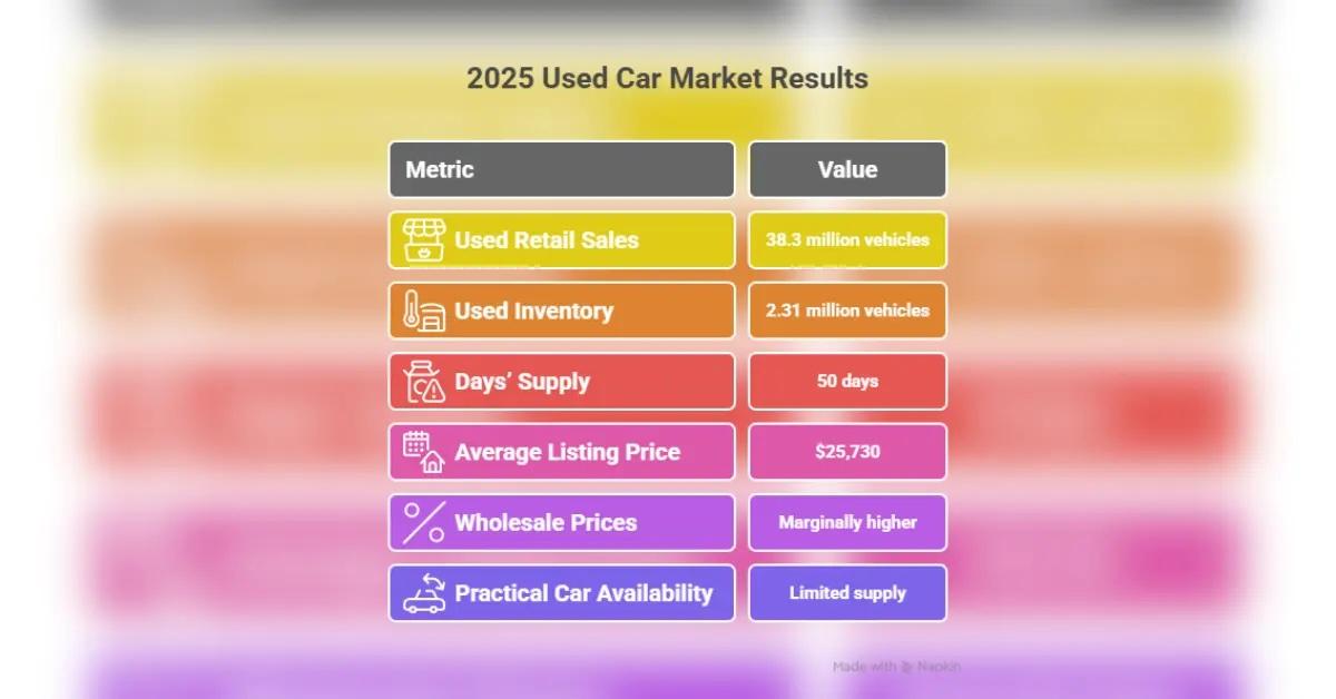 Used Car Market 2025 Results (U.S.): What Changed, What It Cost & More