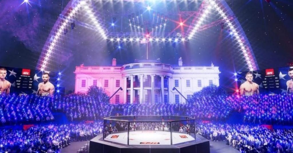 Trump Erecting UFC Arena on White House Lawn for '80th Birthday Party'