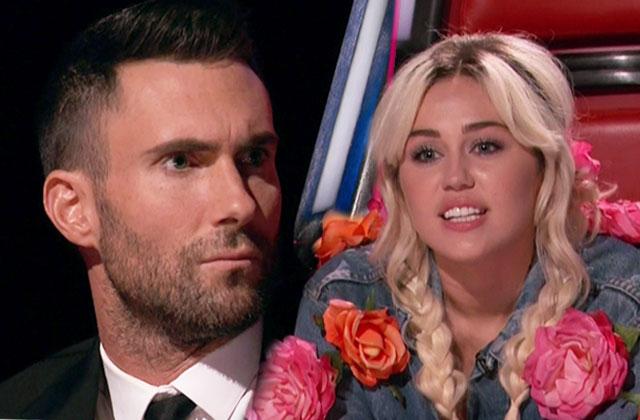 She Can't Be Tamed! Wild Child Miley Cyrus At War With Adam On 'The Voice'