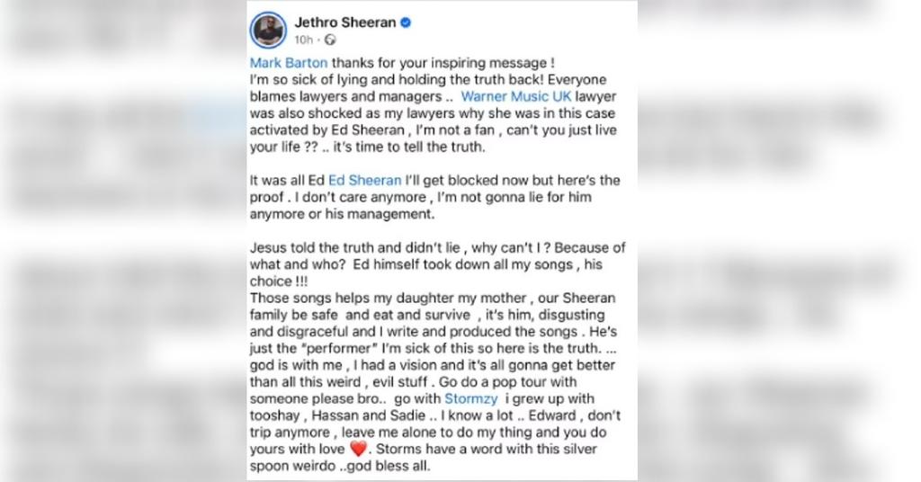 Ed Sheeran's Rapper Cousin Slams 'Weirdo' Star Over Album Cover Dispute