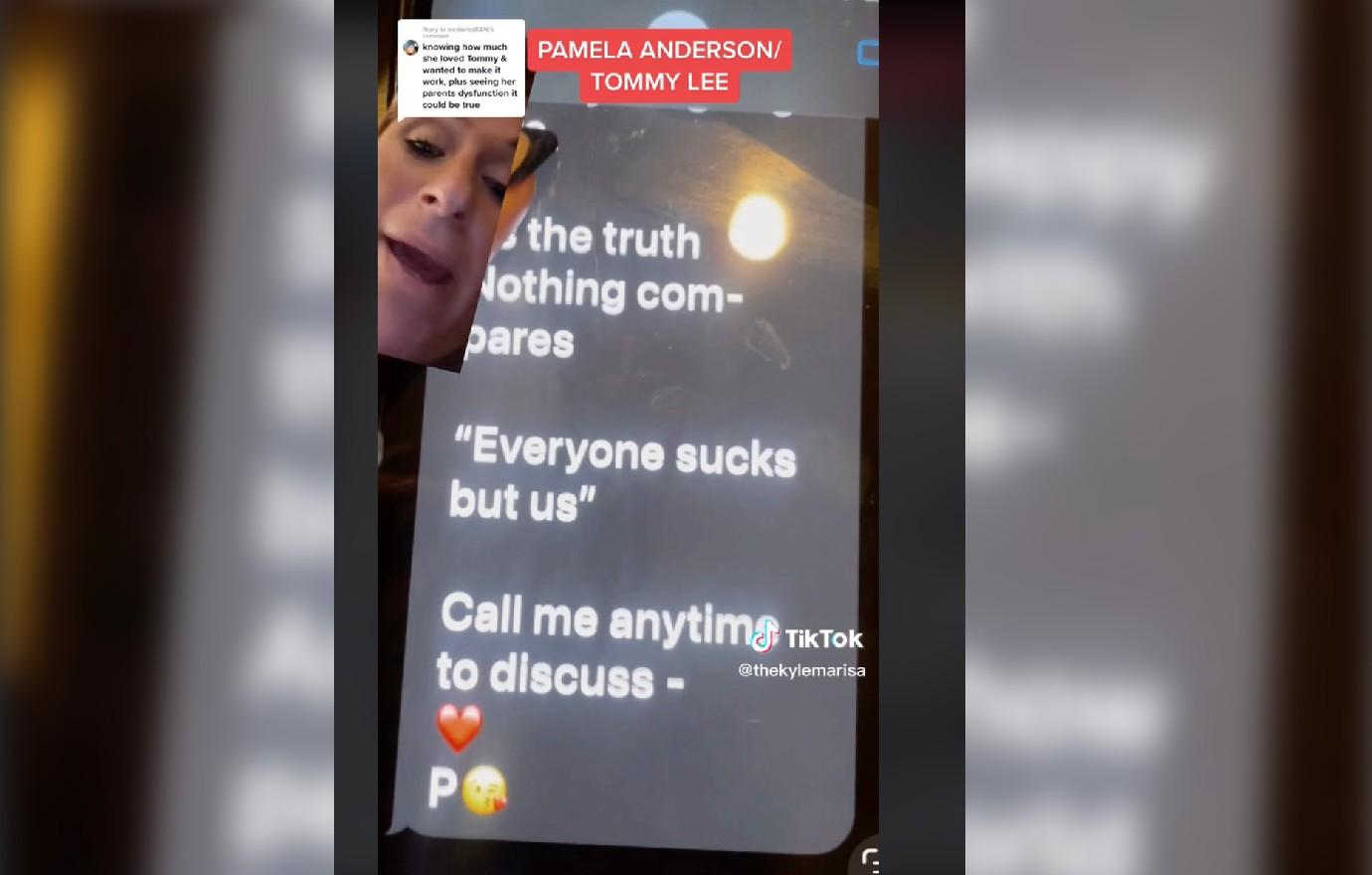 Read Pamela Anderson’s Emotional Texts Messages To Her Ex-Husband Tommy Lee Where She Apologized ...