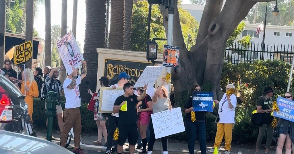 Protesters Swarm Scientology’s Celebrity Centre With Danny Masterson Signs