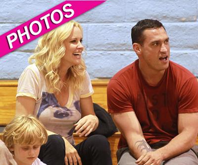 Jenny McCarthy And Jason Toohey Reunite For Lingerie Basketball