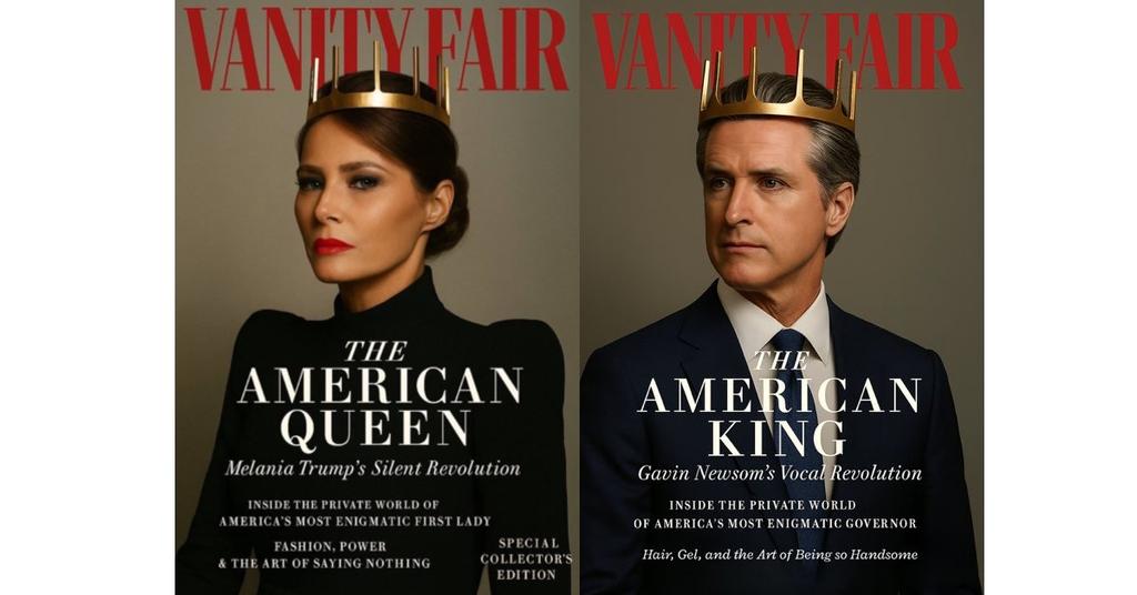 Gavin Newsom Mocks Prez's Wife Melania Trump With Vanity Fair Cover