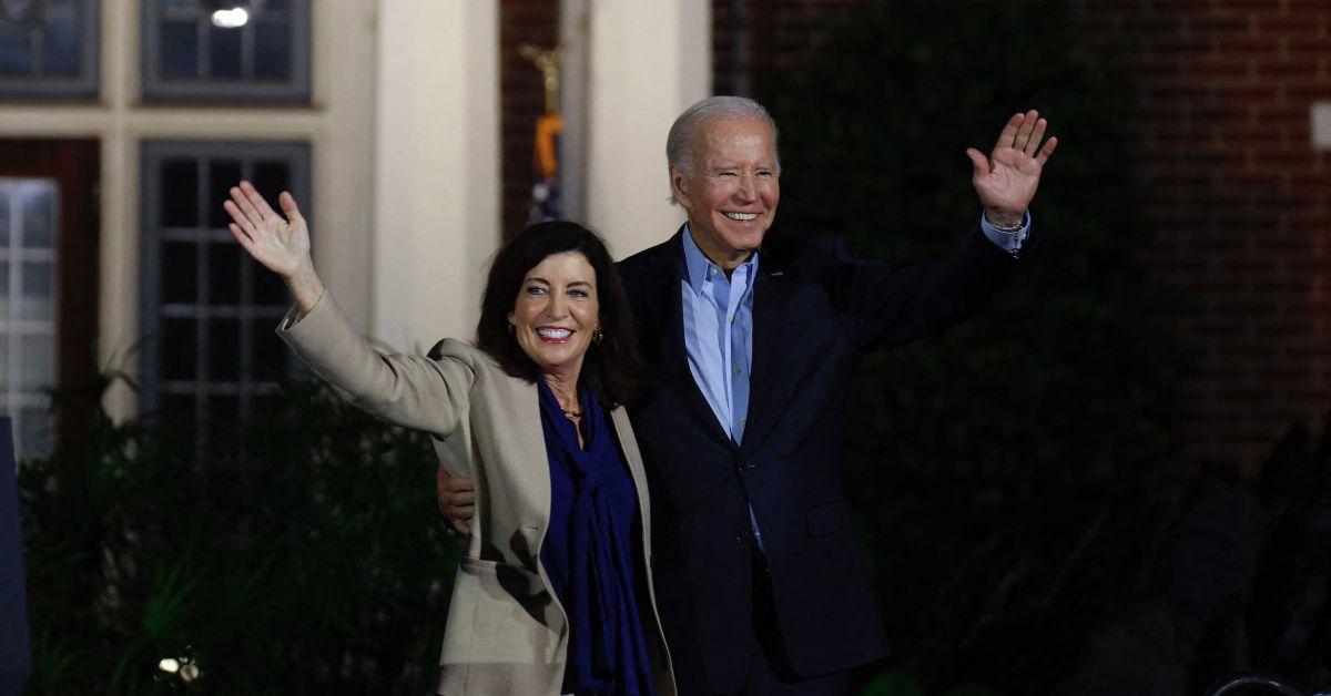Joe Biden Almost Stumbles Off Stage During Rally In New York