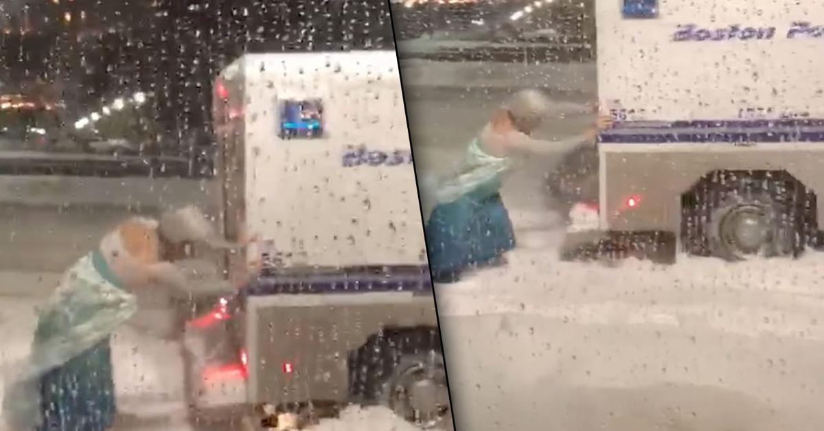 Boston Lawyer In 'Queen Elsa Drag' Saves Police Van From Snow Storm
