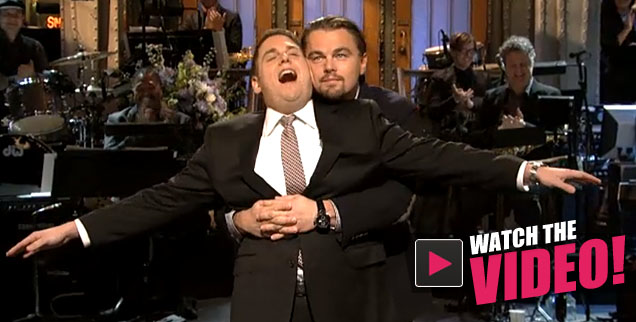 Leo DiCaprio Gives Jonah Hill Titanically-Big Hug On 'SNL'