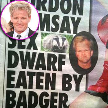 Gordon Ramsay's Dwarf Porn Double Found Dead In A Badger Den