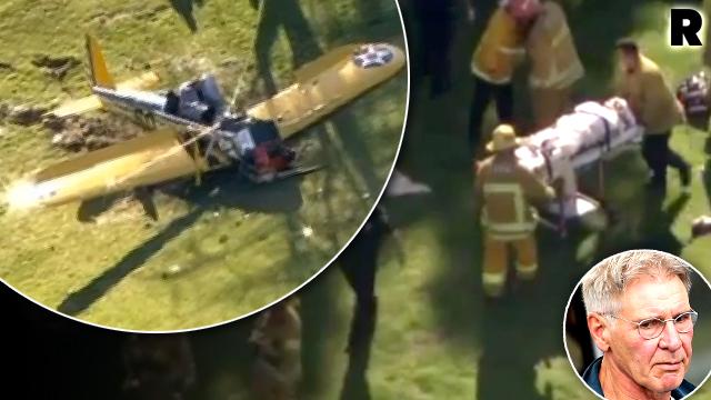 Bloody & Battered! Harrison Ford Treated By Paramedics At Crash Site In ...