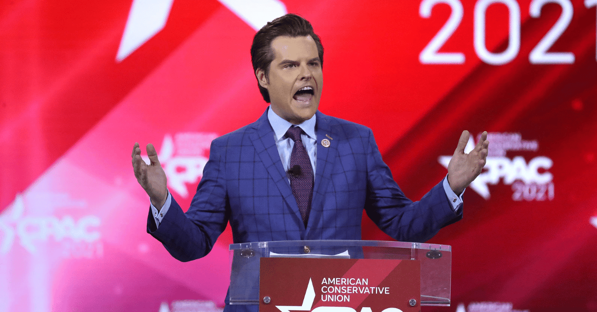 Florida Woman Charged with Battery After Dousing Rep. Matt Gaetz with Wine