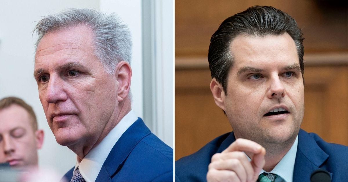 Kevin McCarthy Trashes Matt Gaetz Ahead of House Exit