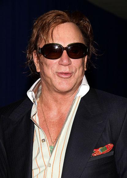 Mickey Rourke Shows Off New Look At Black November Premiere