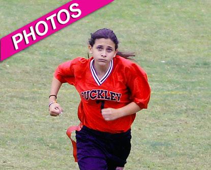 Paris Jackson Plays Football With Intensity