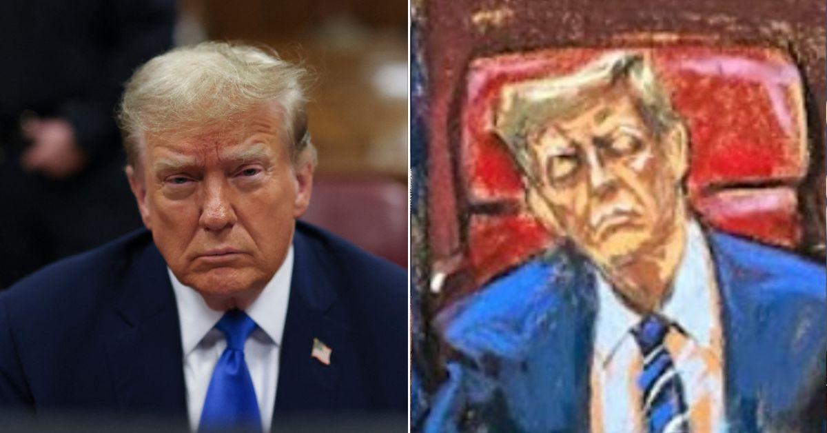 Donald Trump Rages Over Court Sketch of Him Asleep: Report