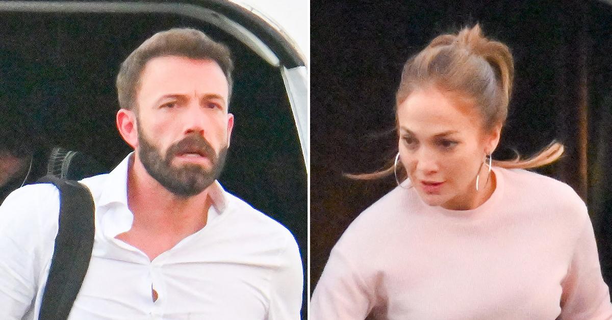 'Unhappy' Ben Affleck Looks Relieved After Exiting Jet With J Lo