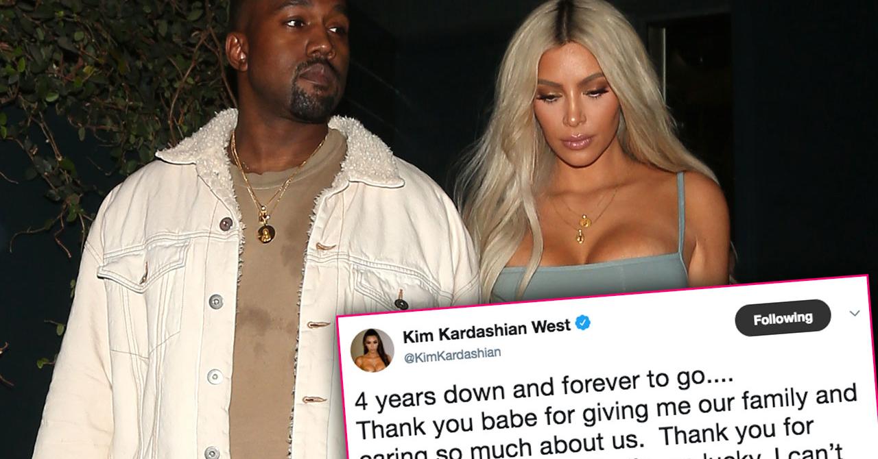 Kim Kardashian Shares 4 Year Anniversary Post Amid Kanye Marriage Problems