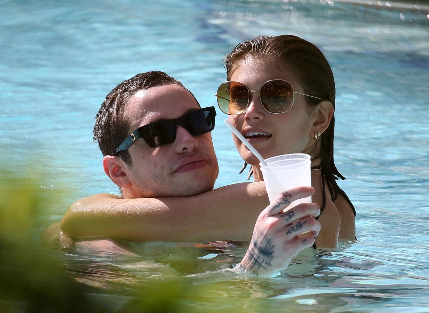 Kaia Gerber And Pete Davidson Kiss In Miami