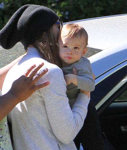 There He Is! Jessica Biel Plays With Son Silas Just Days Before Baby's ...
