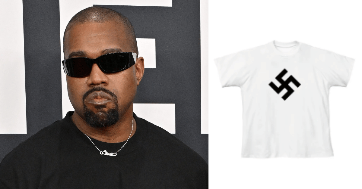 Kanye West Uses Super Bowl Ad to Sell Disturbing Swastika T-Shirts
