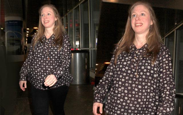 Makeup-Free Chelsea Clinton Spotted Looking Very Pregnant In L.A.