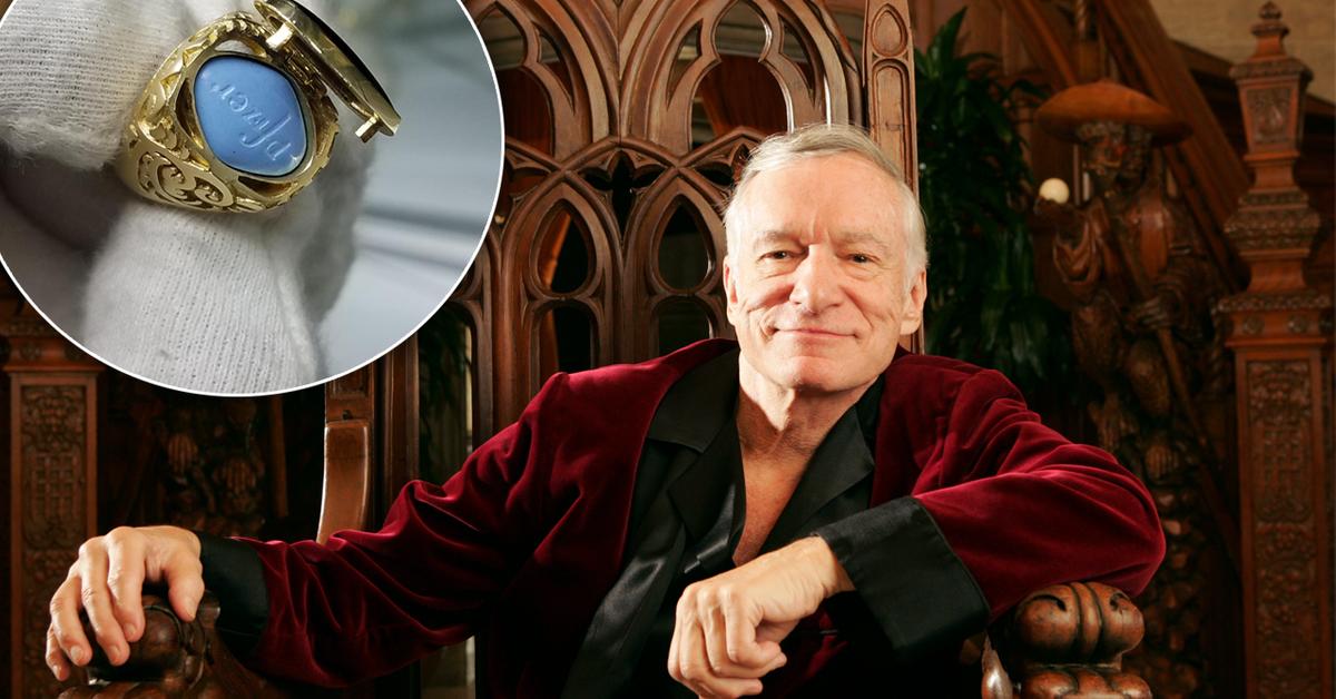 Hugh Hefner’s Gold Ring & Viagra Pill Sell For $22K In Auction