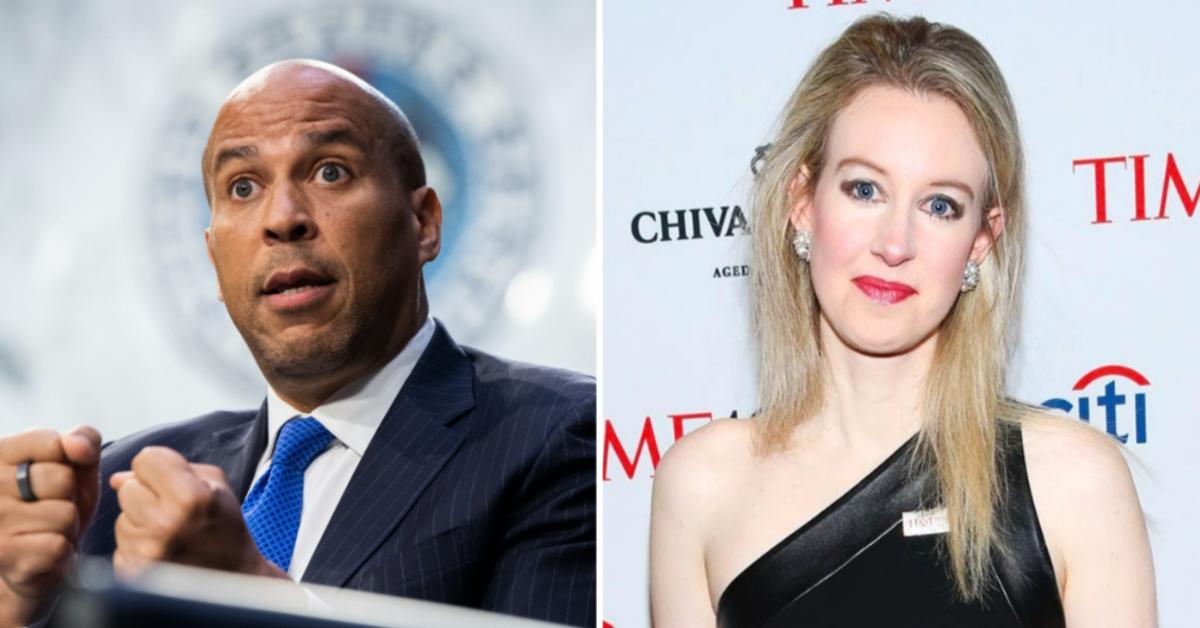 Cory Booker Reveals He Bonded With Elizabeth Holmes Over Almonds