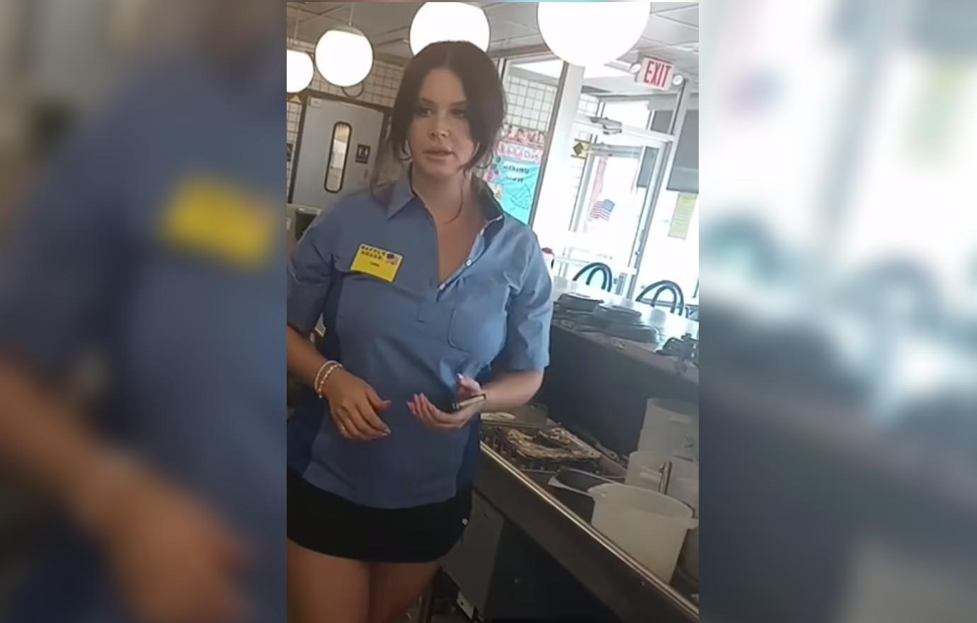 Lana Del Ray Spotted Pouring Coffees and Taking Orders at Waffle House