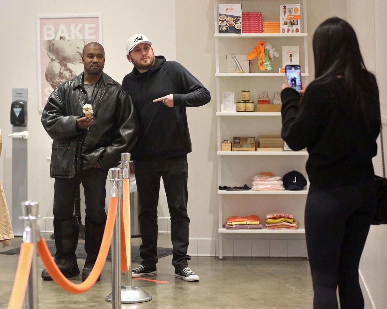 Kanye West All Smiles With Ice Cream, Bizarrely Happy After Punching A Man