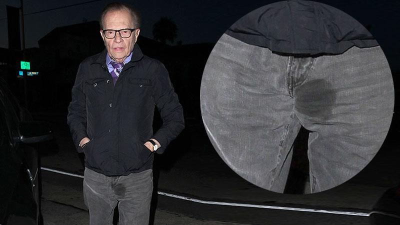 EMBARRASSING! Talk Show Legend Larry King Out In LA With HUGE Wet Spot ...