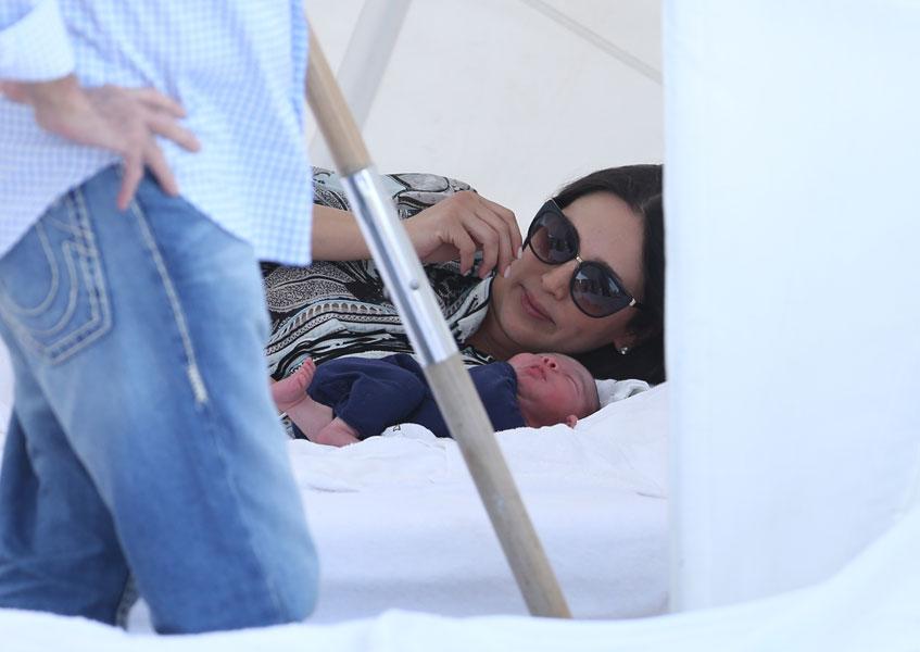 Life's A Beach For Simon Cowell With Lauren Silverman & Newborn Son Eric