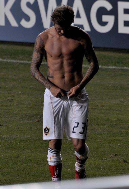David Beckham Shows Off Fab Abs