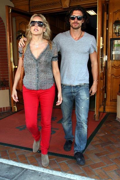 A Braless Sharon Stone Steps Out In Beverly Hills With Her Boy Toy ...