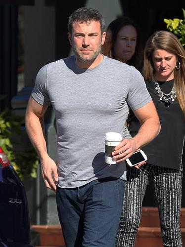 Hunky Actor Ben Affleck Sports Rippling Batman-Ready Muscles While Out ...