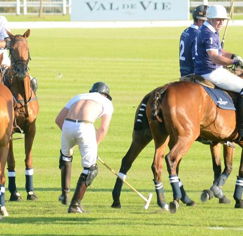 Prince Harry Falls Headfirst Off His Horse During Charity Polo Match