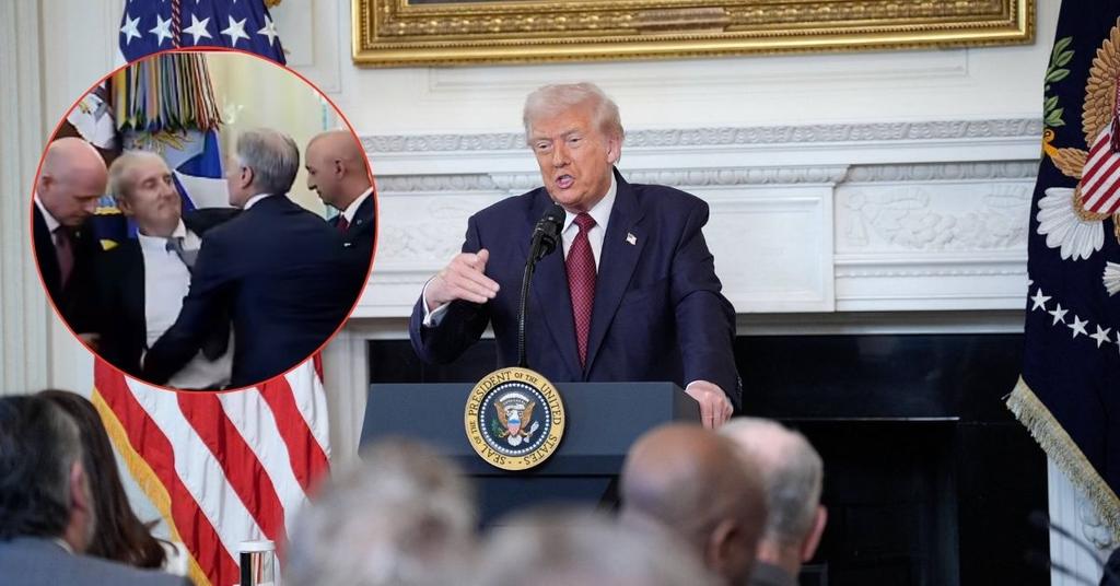 Man Passes Out During Live Press Conference With Donald Trump