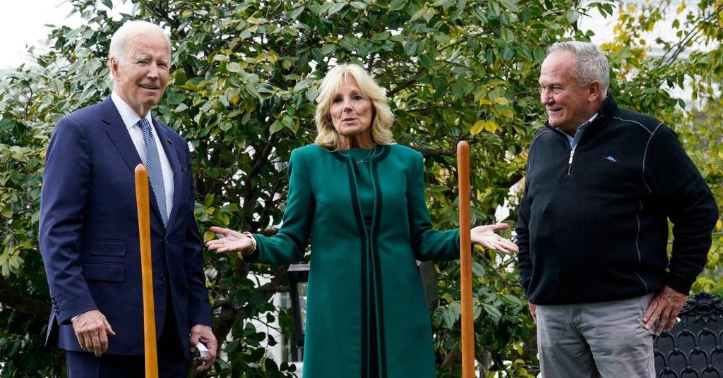 President Joe Biden Gets Lost In White House Garden After Ceremony