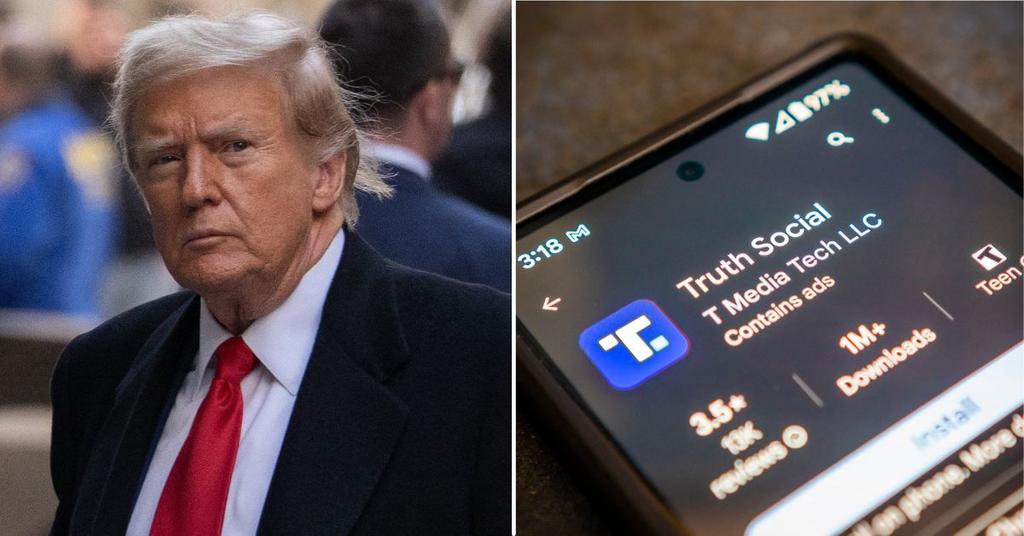 Donald Trump's Truth Social Stock Plummets Again, 'On Its Way to Go ...