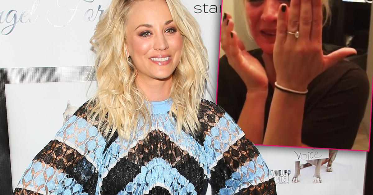 Kaley Cuoco Cries During Karl Cook Proposal – See The Video