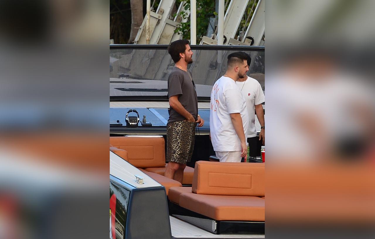 Scott Disick & Bikini-Clad Sofia Richie Cruise On Boat In Miami