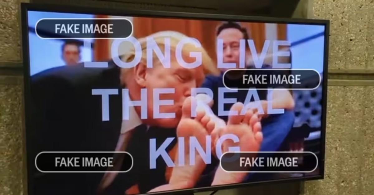 Elon Musk Caught in 'Creepy' Photobomb in Trump's Latest Promo Pic