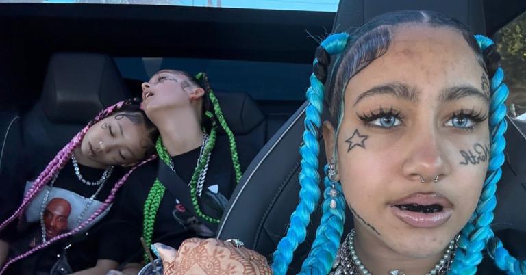 Kim Kardashian Slammed After North West Debuts Face Tattoos & Piercings