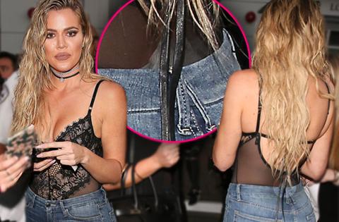 PHOTOS: Khloe Kardashian Flashes Odd Butt Bandage At Denim Line Launch