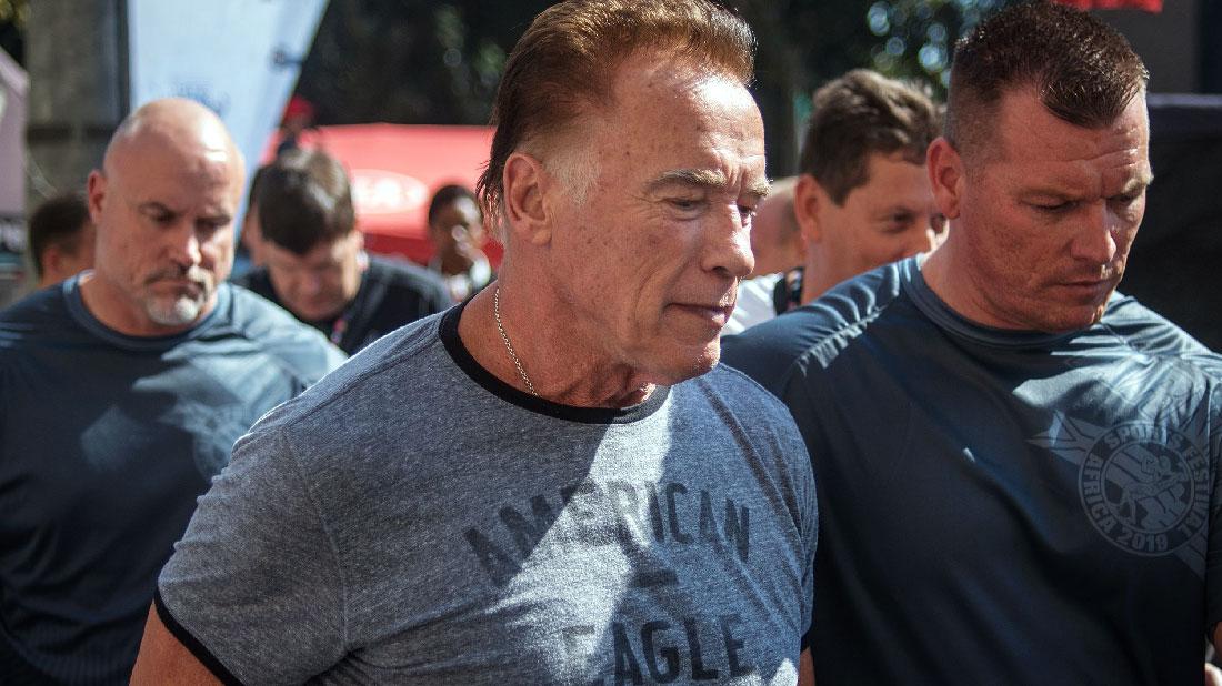 Arnold Schwarzenegger Gets Drop Kicked To Ground