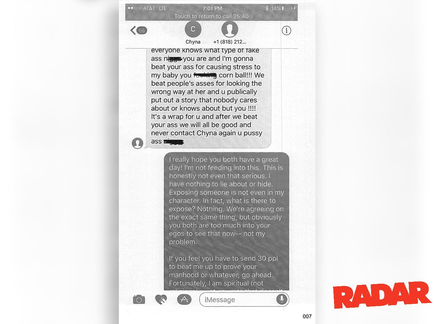 Rob Kardashian Accused Of Dropping N-Word In Threatening Texts Sent To ...